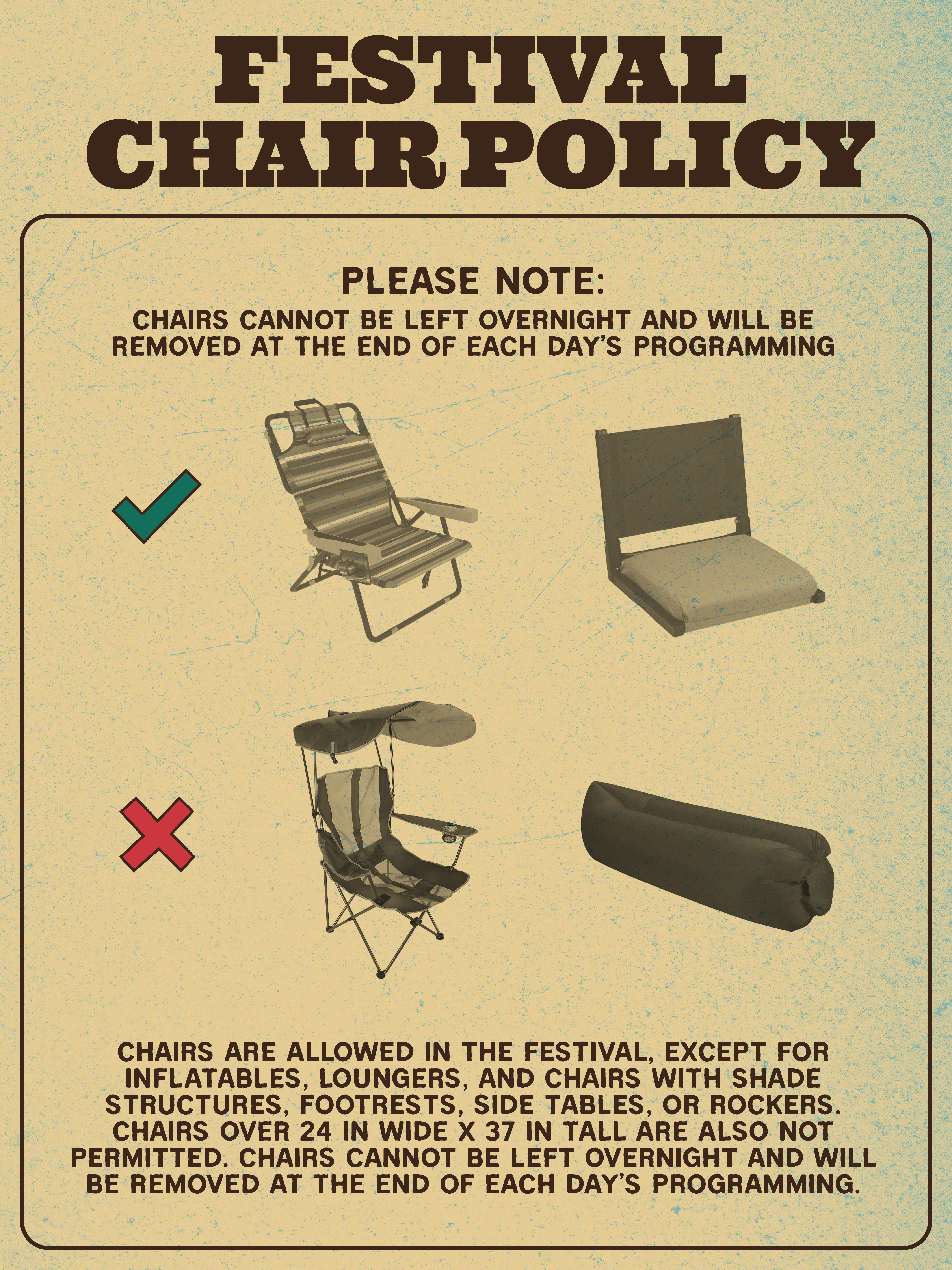 What is the chair policy? Where are the chair zone maps? – Two Step Inn ...